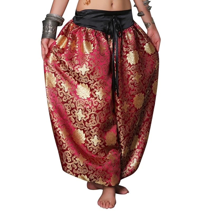 Unisex Brocade Full Pantaloons American Tribal Belly Dancer Costume ...