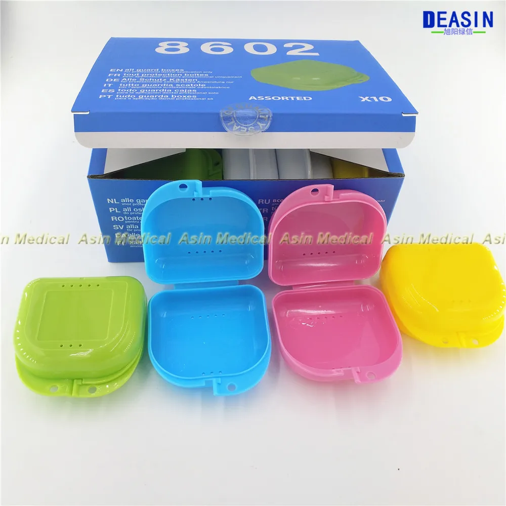 Best 10pcs Dental Mouth Guard Box Orthodontic Retainer Box Case Plastic ...