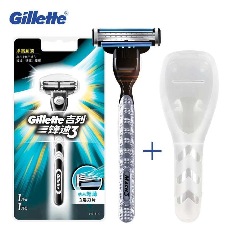 Genuine-Gillette-Mach-3-Safety-Razor-For-Beard-Shaving-With-1-holder ...