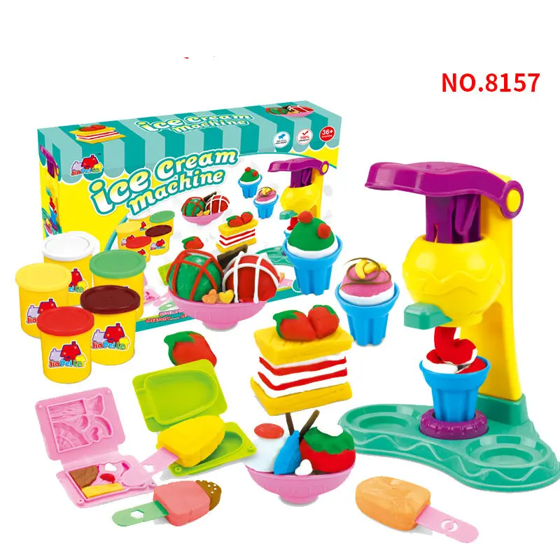 Modeling Clay Diy Slime Set Plasticine and Tool Kit Soft Clay ICE CREAM ...