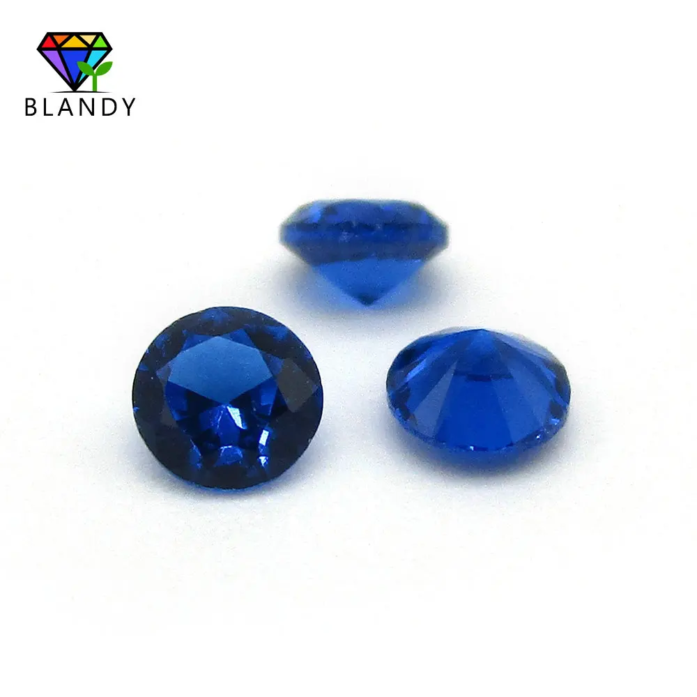 Wholesale-Price-1-0-3-0mm-Round-Shape-Blue-Synthetic-Gems-Stones ...