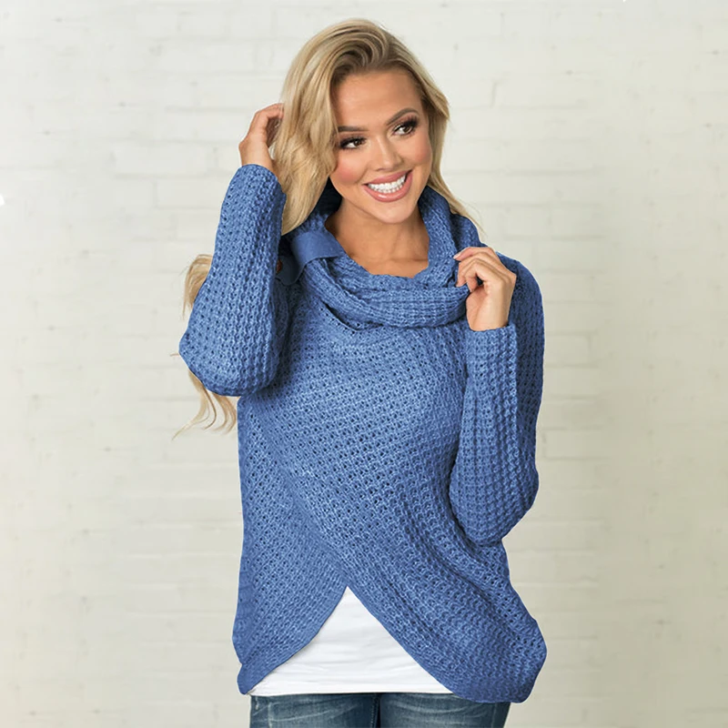 2018 Fashion Oversized Knitted Sweater Women Pullover Pull Femme Winter ...