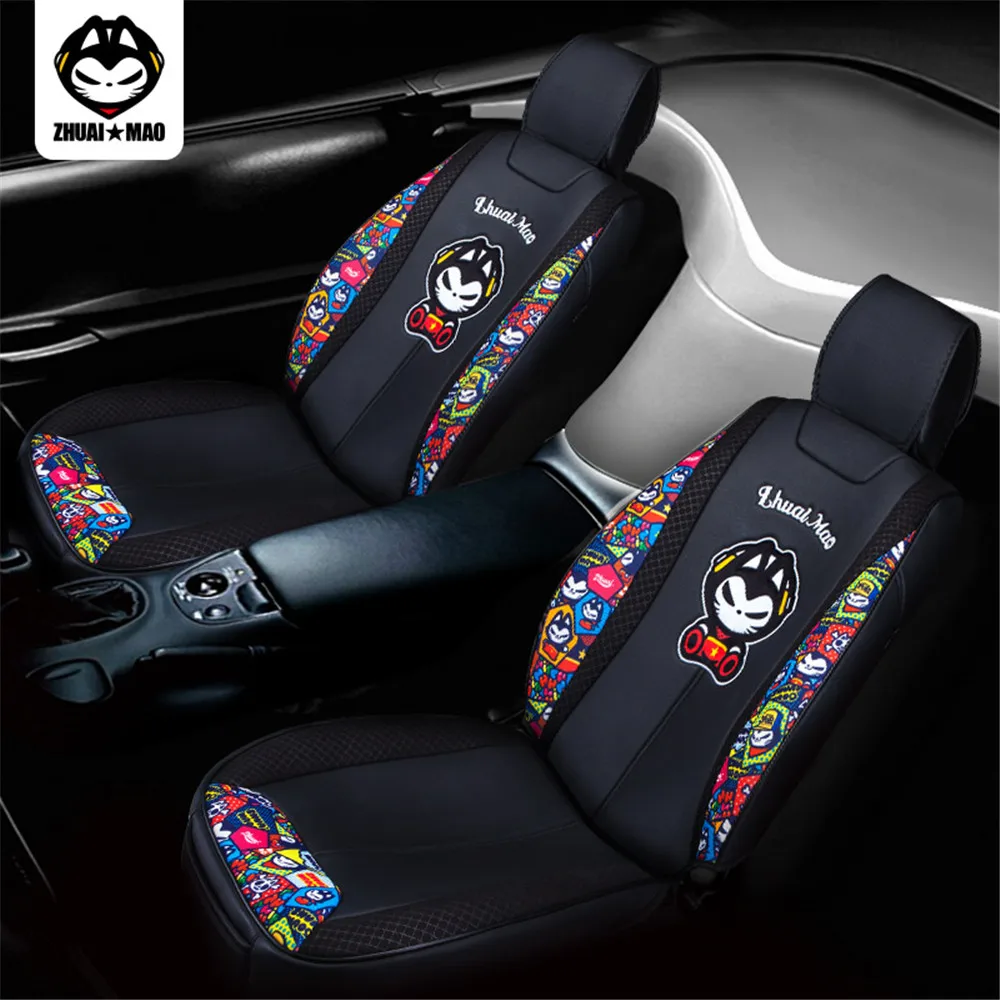 CHSKY Universal Cute Car Seat Covers cartoon Car Seat Protector Auto ...