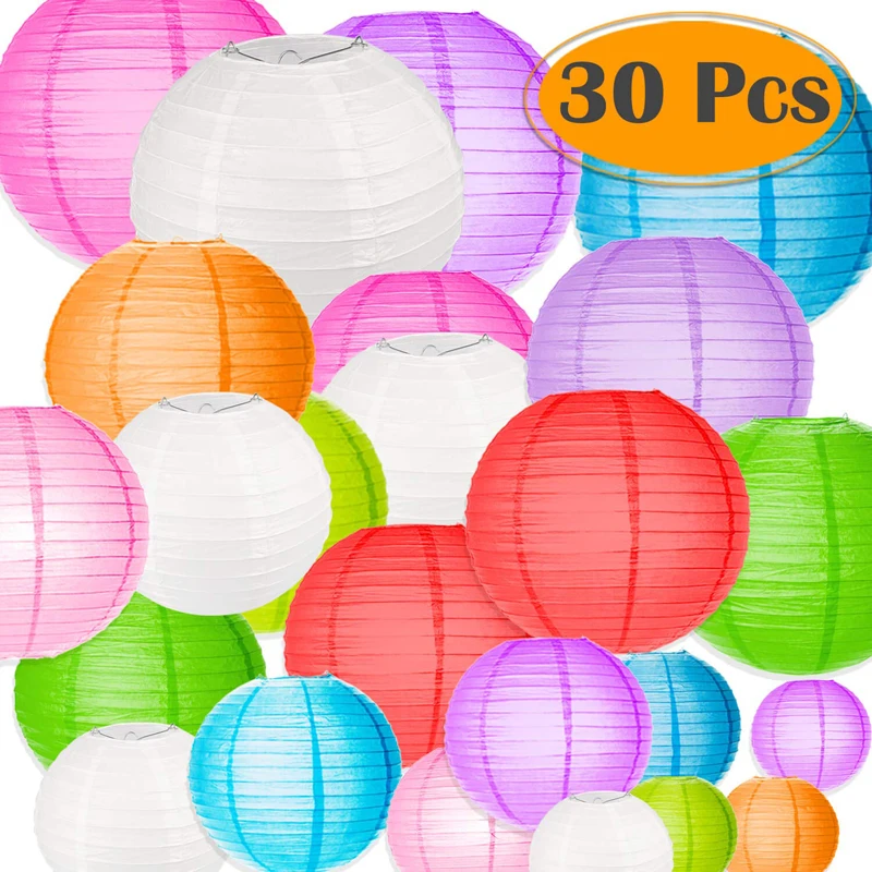 Chinese Paper Lanterns Wholesale | 6 Chinese Round Paper Lanterns - 30 ...
