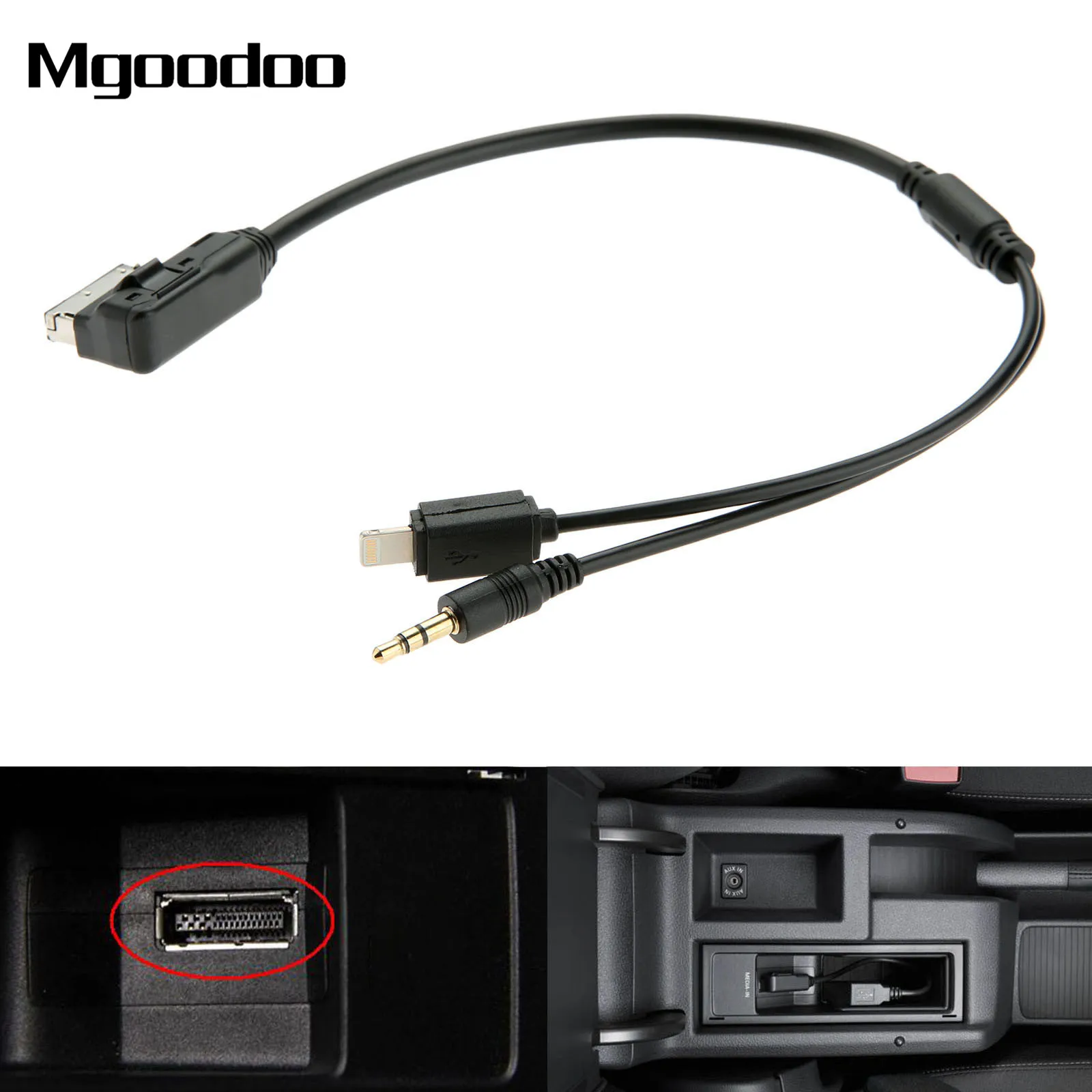Nieuwe 3.5 Mm Aux Ami Mdi Car Audio Music Interface Adapter Kabel MP3 ...