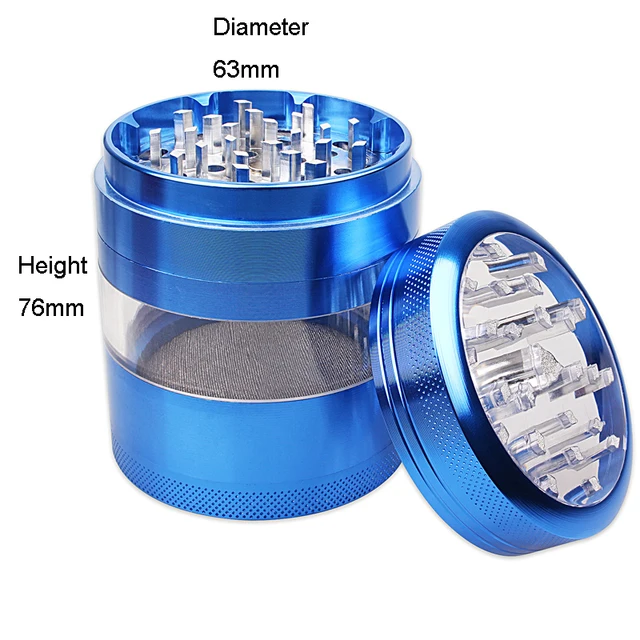 XL Herb Grinder PRO - Metal, Huge 63 x 76mm Size with 4 Layers in 4 ...