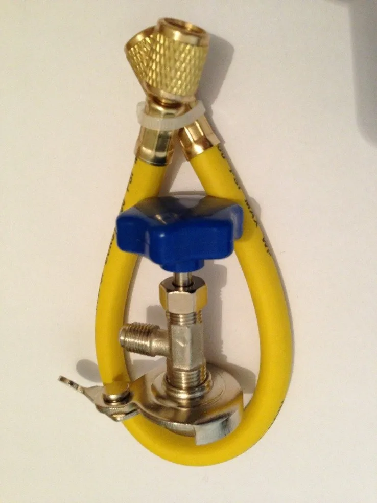 Car & Truck Parts R12 R22 Can Tap Tapper Refrigerant Recharge Hose Kit ...