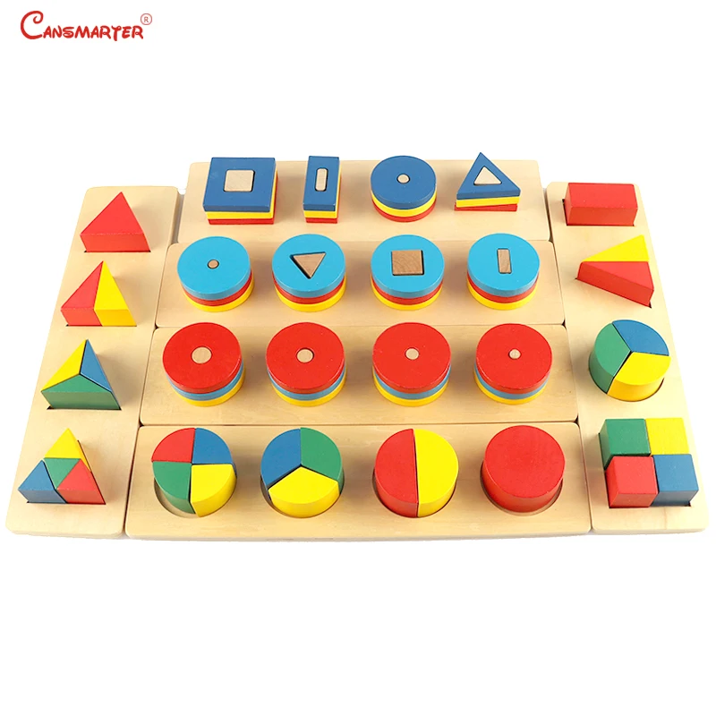 Geometric Blocks Sets 6 Pieces Geometric Shape Sensory Educational Toys ...