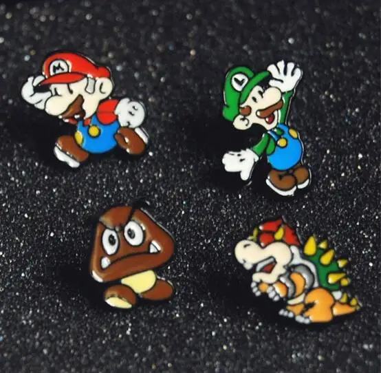 10Pairs cartoon Super Mario Enamel Earrings For Women Jewelry Summer ...