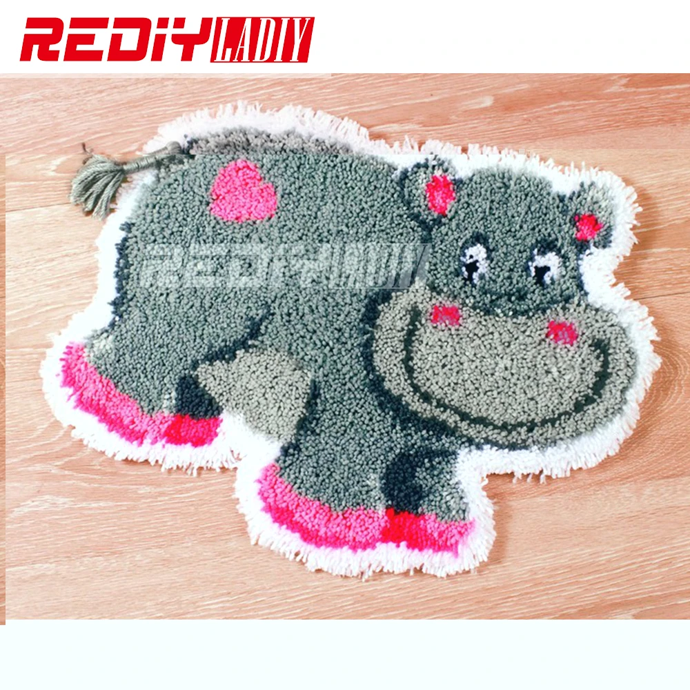 3d Latch Hook Rug Kits Diy Needlework Unfinished Crocheting Rug Yarn ...