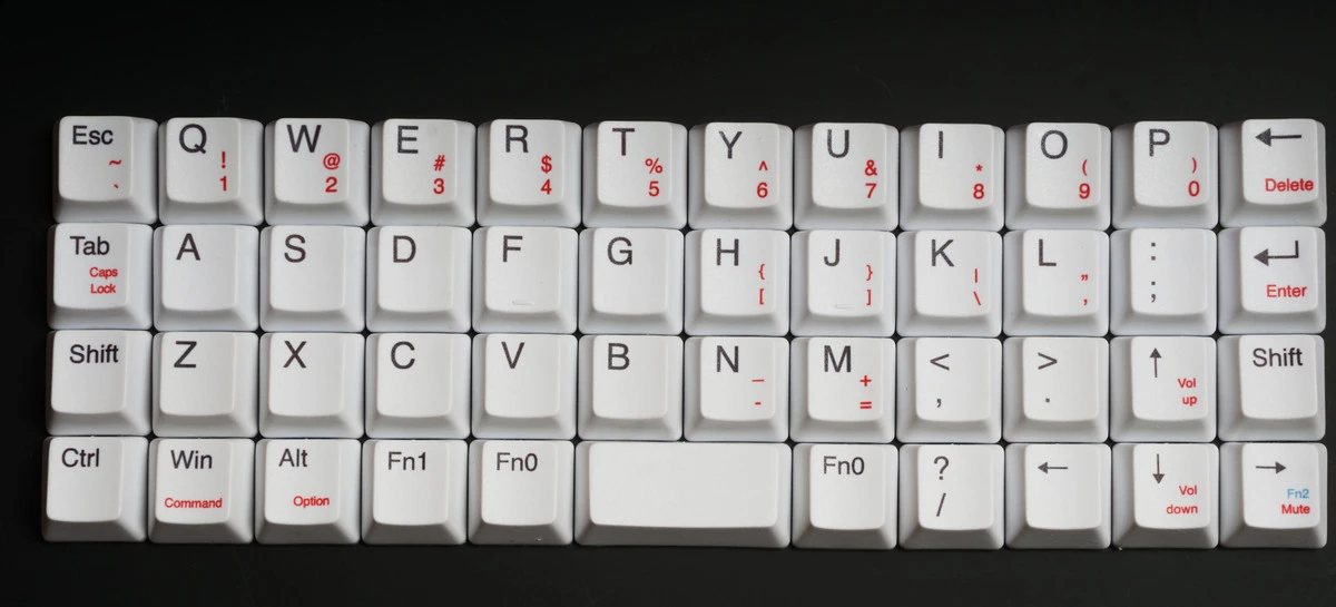 Planck 47 Keys/set Key Cap Dye Sublimation Technology PBT Material OEM ...