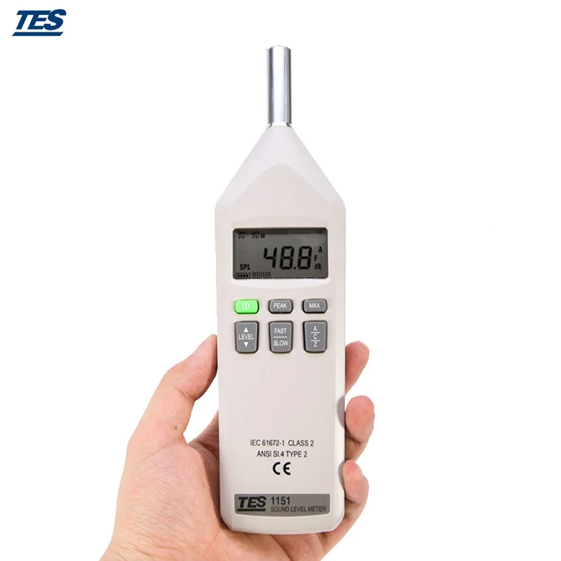 Micro USB Sound Level Meter 30 to 130 dB TES 1151 DC/AC Noise Level ...