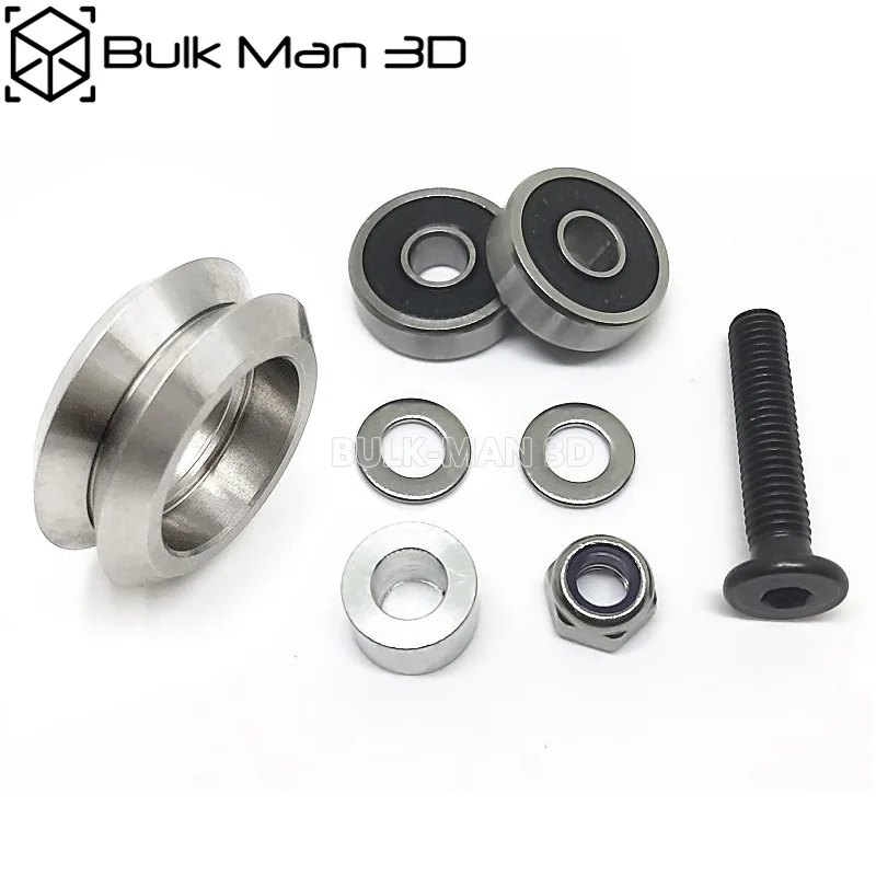 10 takım/grup yüksek hassasiyetli CNC Metal çift V tekerlek kitleri v ...