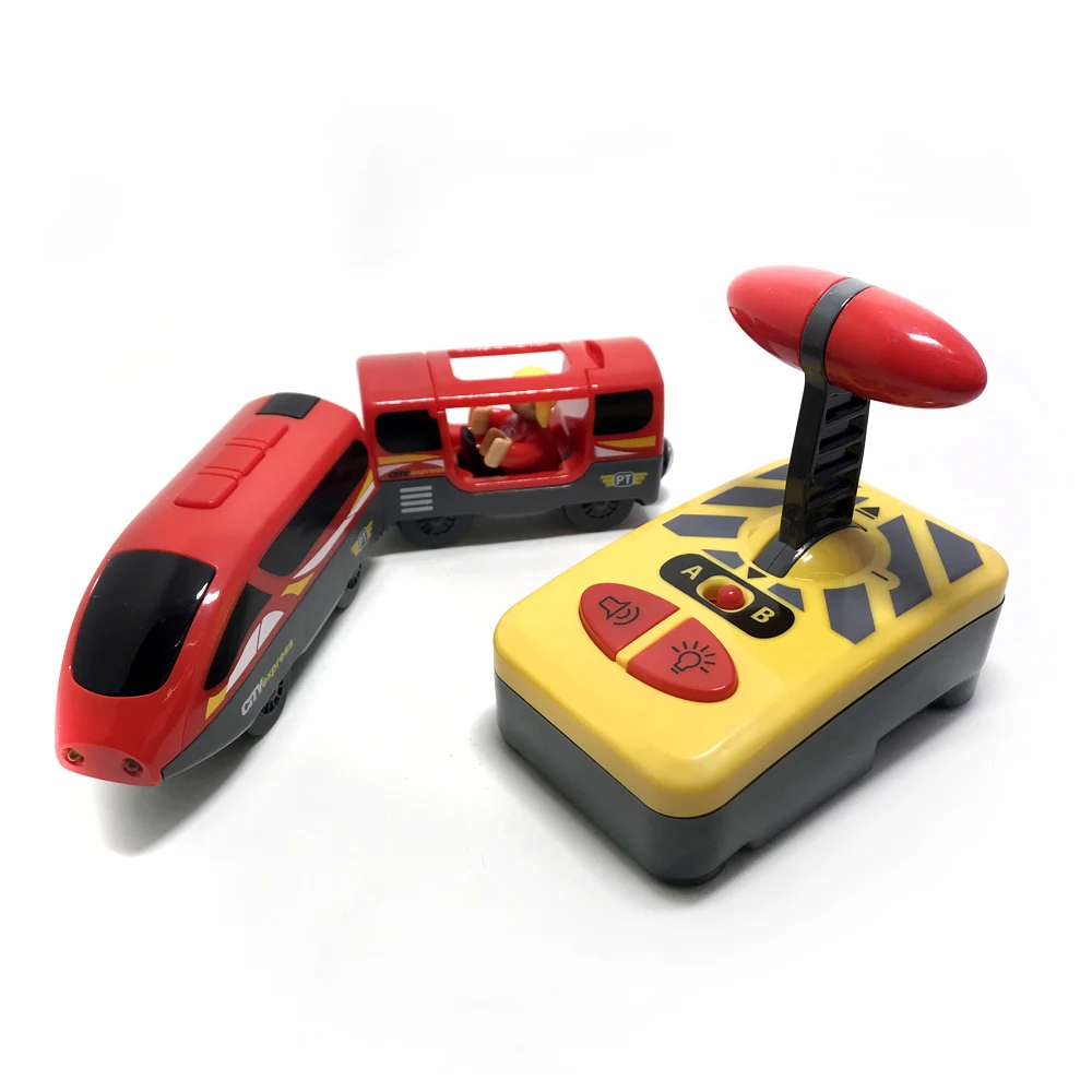 Juego de tren eléctrico a control remoto para niños, locomotora de tren magnético, ranura ...