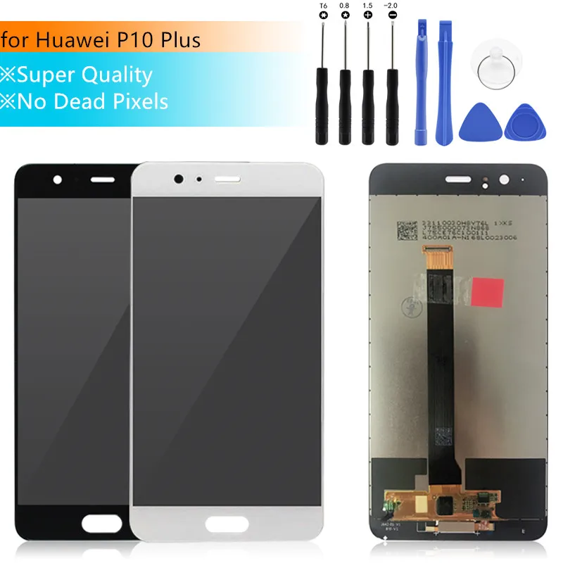 Ensemble Écran Tactile Lcd Avec Châssis, Haute Qualité, Blanc/noir, Pour Huawei P10 Plus ...