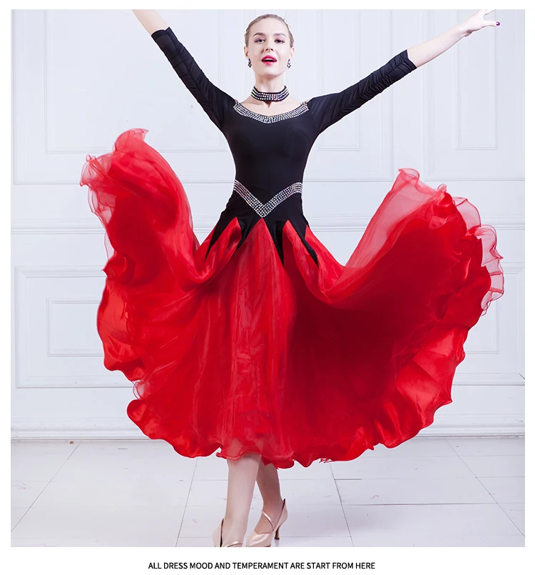 Lady Ballroom Dress Waltz Modern Dance Costumes Ballroom Dance ...