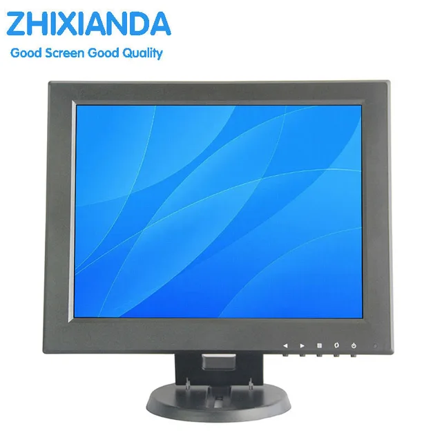 12 inch Mini PC Display Monitor 1024x768 HD VGA Resistive Touch Screen ...