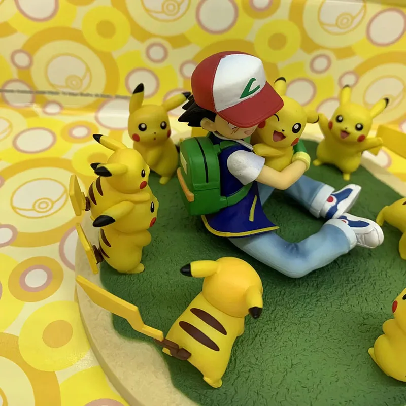 NEW Anime pokemones Satoshi & Pikach Figure pokemones Action Figure ...