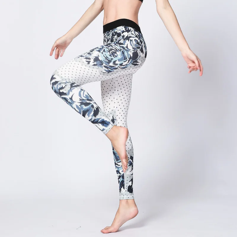 2018 New Yoga Pants Sport Leggings High Waist Compression Pants Gym