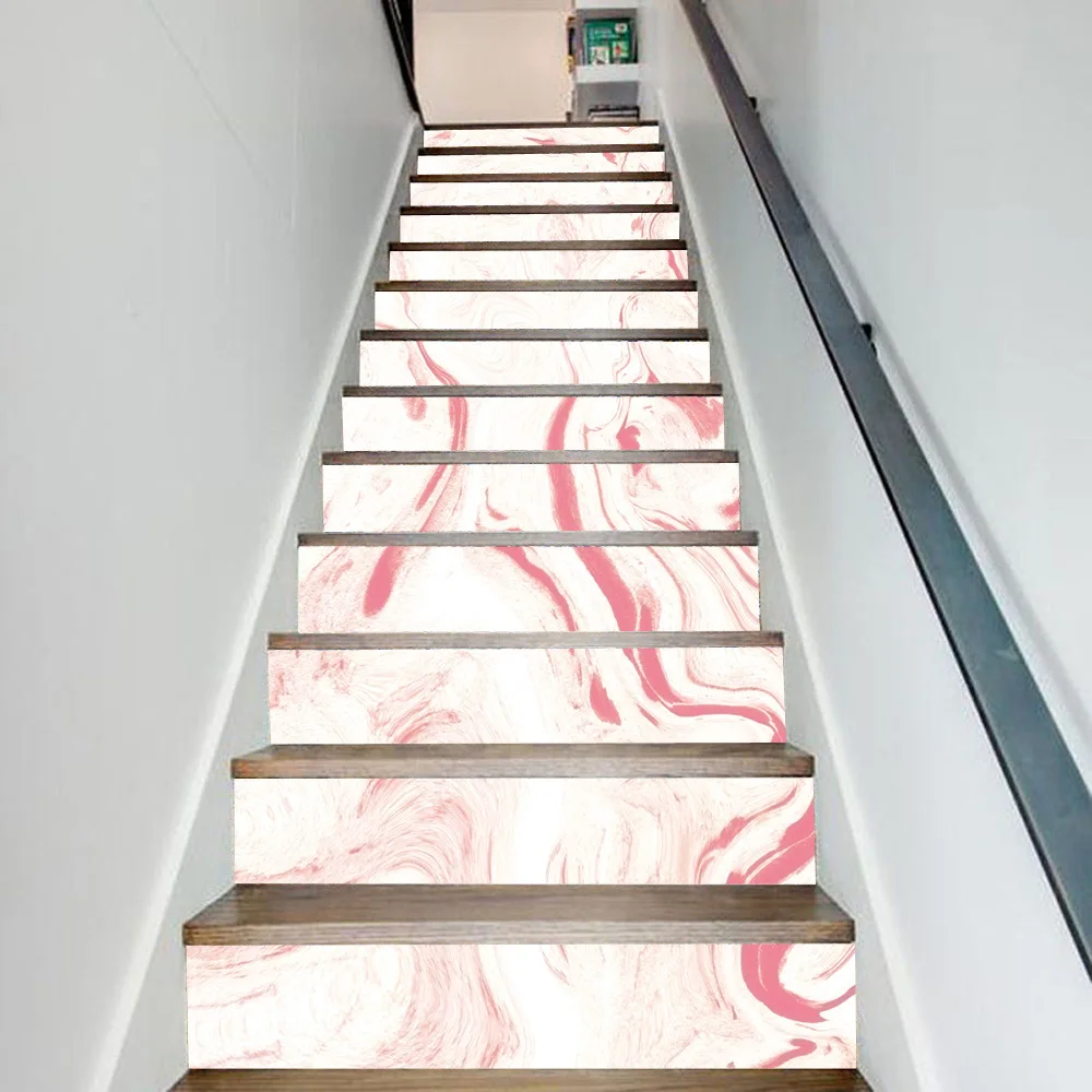 13pcs/set Large Size Marble Stair Wall Sticker Steps Stair Stickers ...