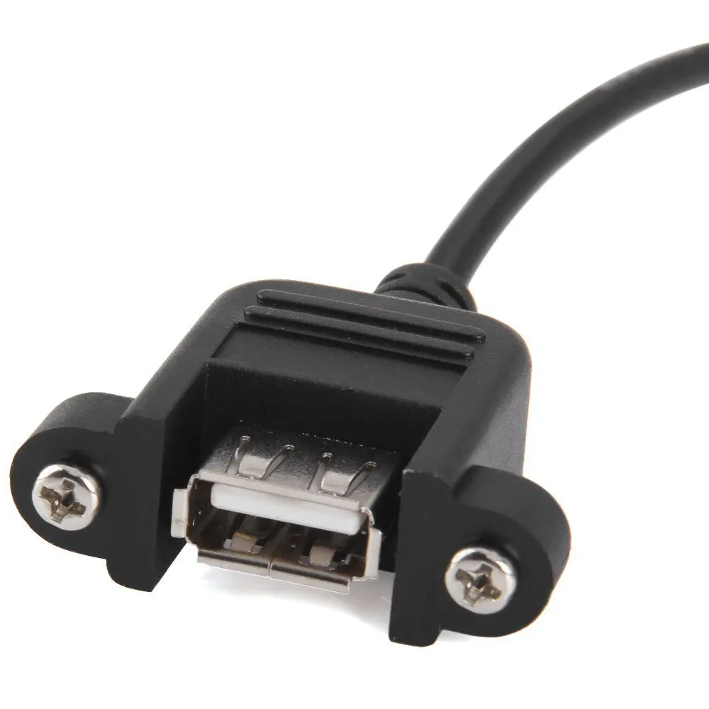 USB 2.0 Extension Cable Male to Female Molded Panel Mount External Port ...