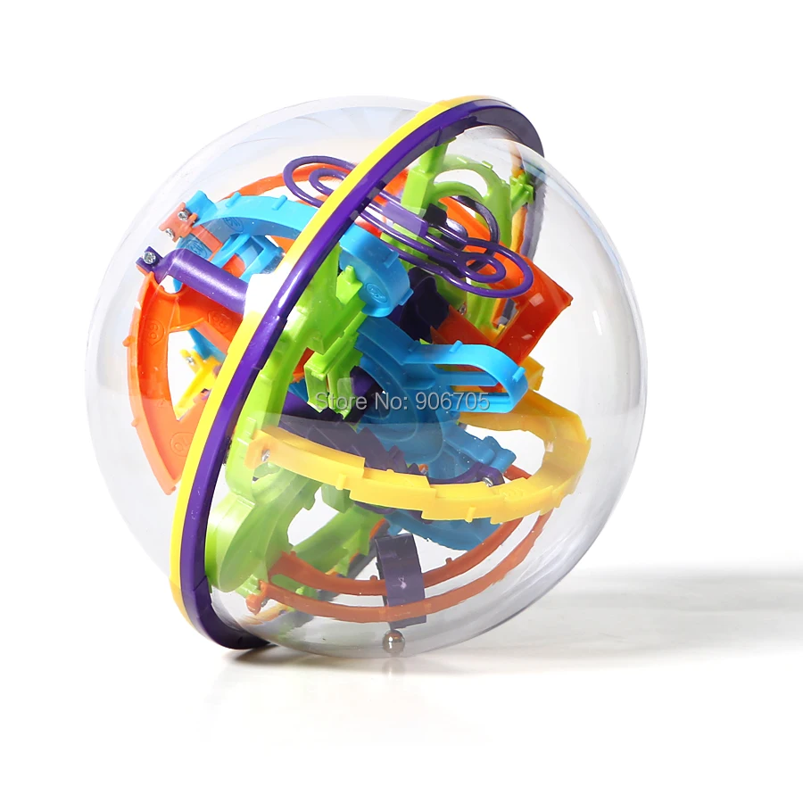 חידות - 158 Steps 3D Magic Intellect Ball Marble Puzzle Game perplexus ...