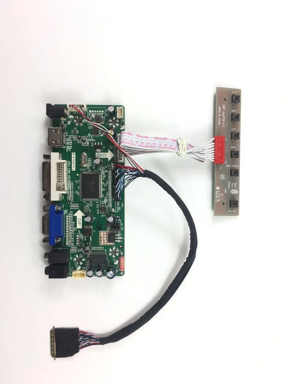 M. nt68676 vga dvi lvds lcd placa controlador kit para 15.6 Polegada LP156WF4 SLB1 painel led ...