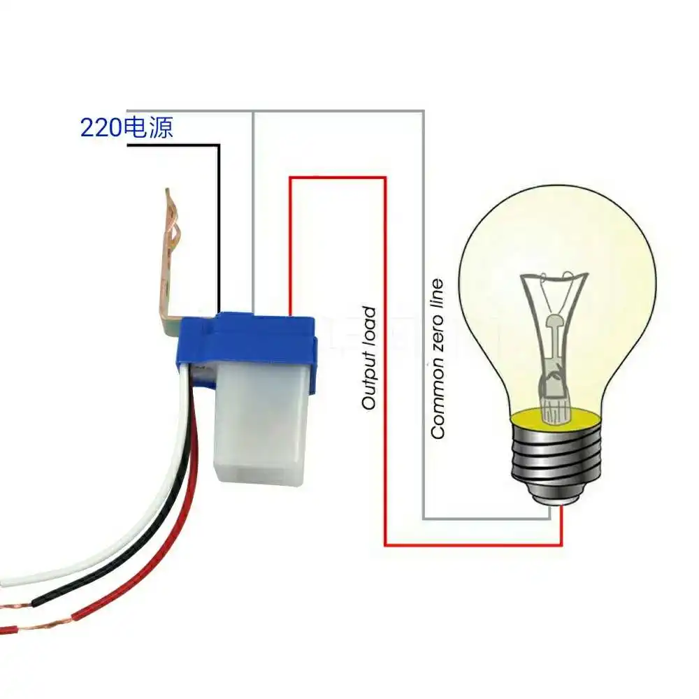 Light control switch at night automatic light opening 220V/110V/24V/12V ...