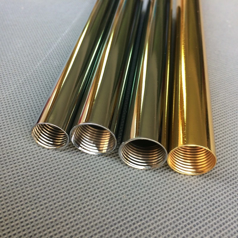 2pieces/lot Dia. 25mm Female Thread+electroplated Metal Hollow Tube ...