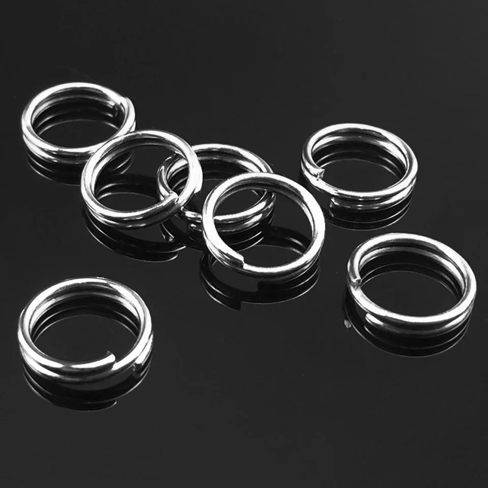 WALK FISH Anillos divididos de acero inoxidable, 100 unids/lote ...