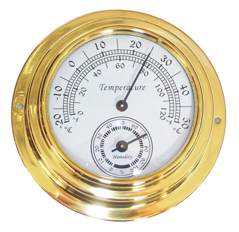 Free Shipping 4 Inches RZ 0~50C Copper plating Shell Household Aneroid ...