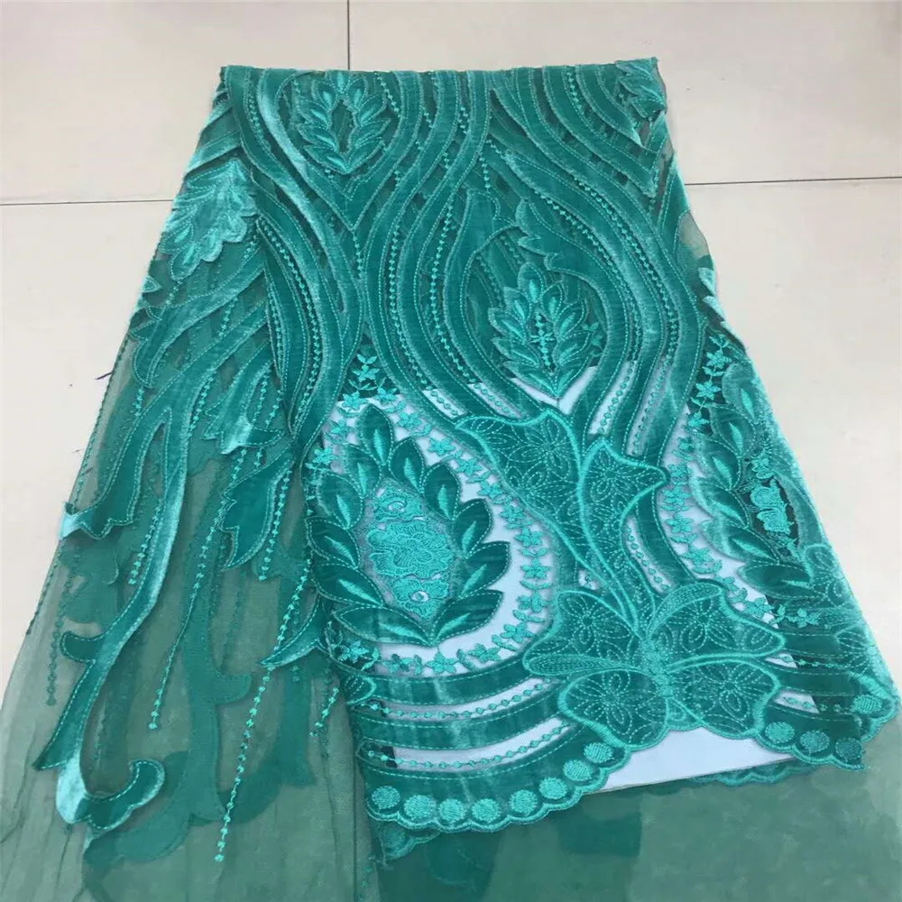 2018 Latest Green French Nigerian Laces Fabric High Quality Tulle ...