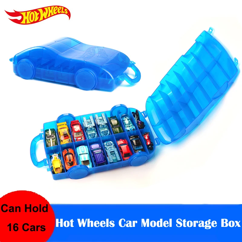Hot Wheels Portable Plastic Car Model Storage Box Holds 16 Piece ...