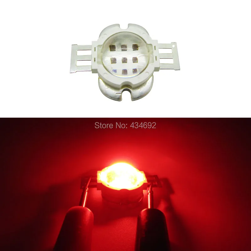 High Power Epileds 42mil 10w Red 620nm - 630nm Led Beads 6-7v 1000ma 60 ...