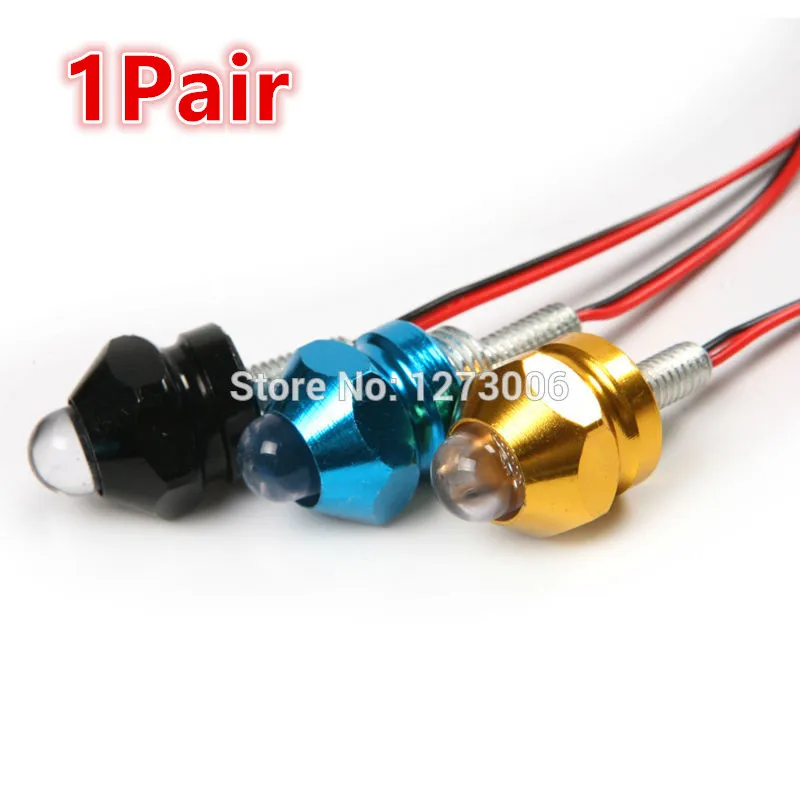 NEW 1Pair Motorcycle Bright LED Headlight Flash Indicator Light DC12V ...