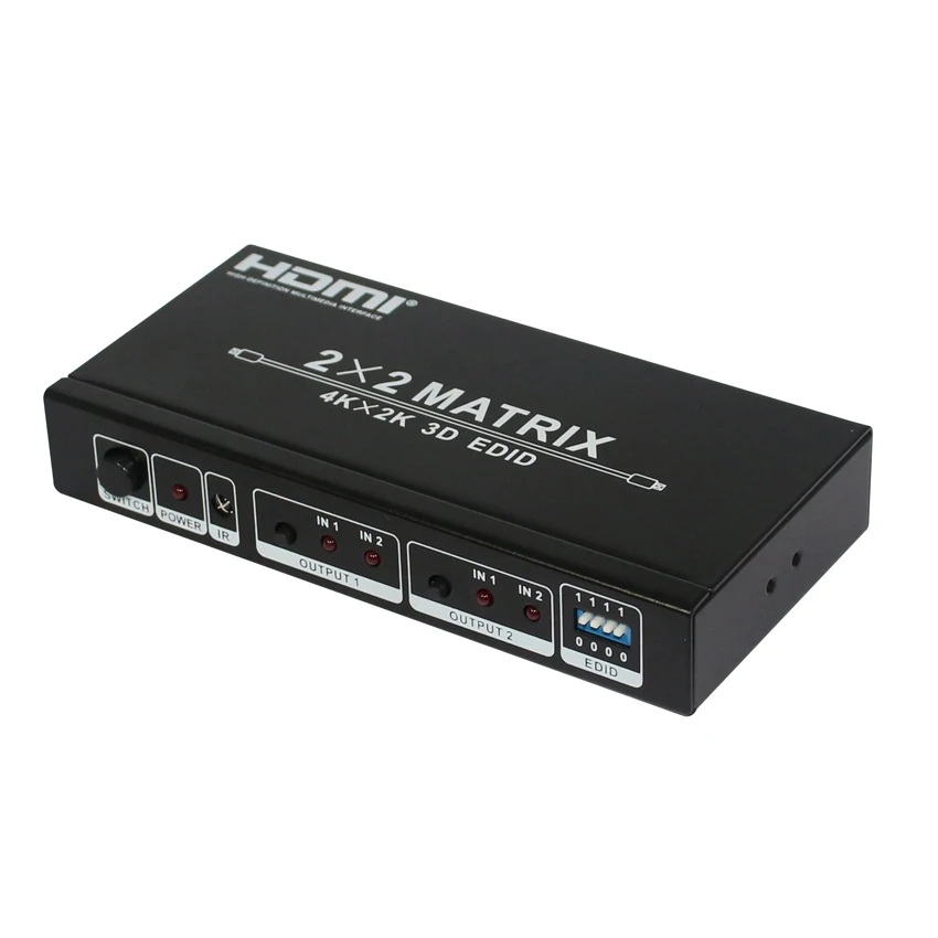New HDMI Matrix 2x2 HDMI Switcher splitter with remote control 3D full ...