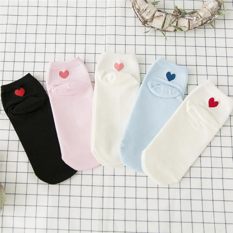 New Cotton Pretty Heart Cute Warm Socks For Female Women's Fall Winter ...