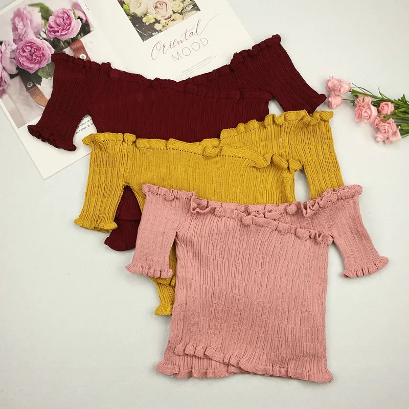 Free Shipping Off Shoulder Crochet Sexy Bustier Bralette Crop Tops