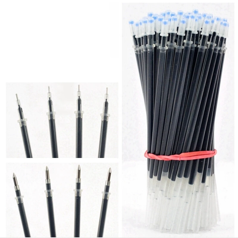 50 Pcs/lot Gel Pen Refills 0.38 / 0.5mm Classic Blue Red Black Ink ...