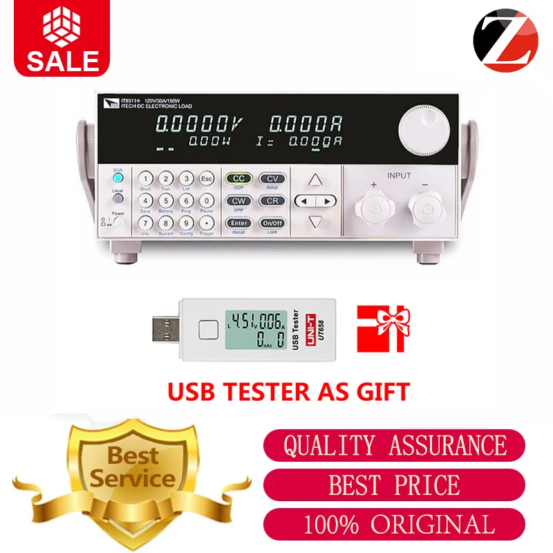 ITECH IT8511 IT8511+ DC Programmable Electronic Load 120V 30A 150W 1mV ...