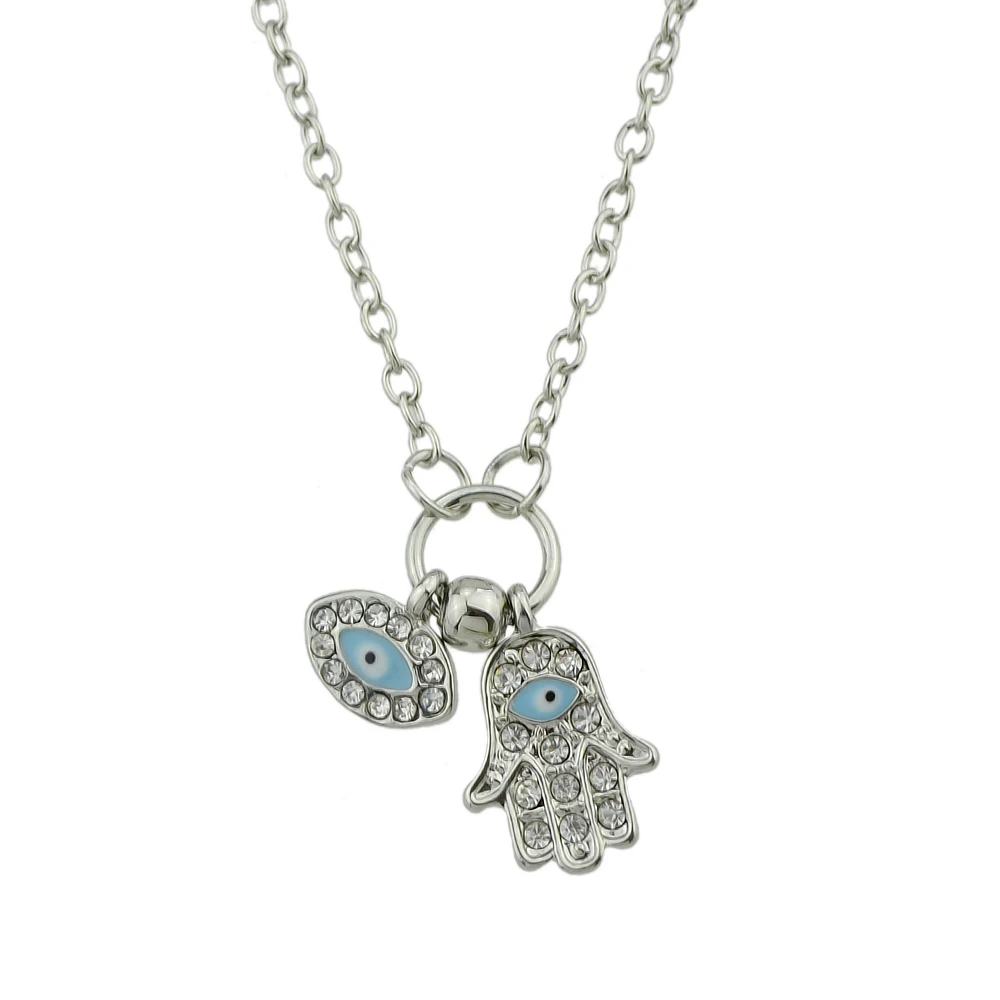 Punk Rock Style Gold Color Silver Color Chain Green Enamel Eye Hand ...