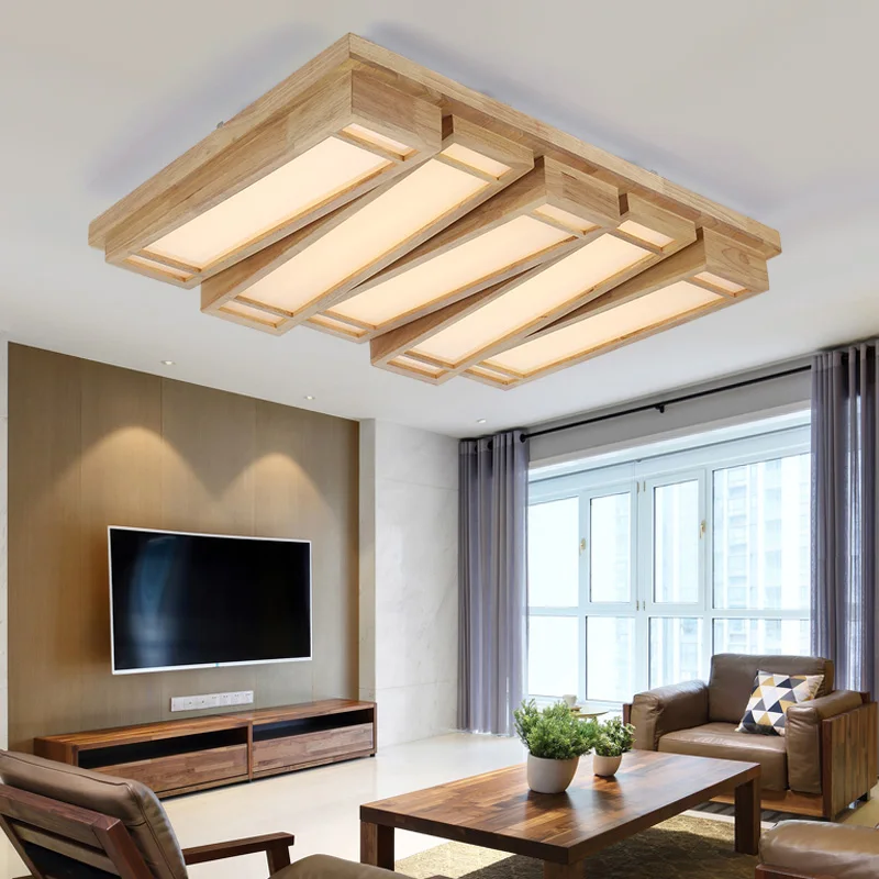 Nordic-log-simple-ceiling-lights-creative-living-room-lamp-artistic ...