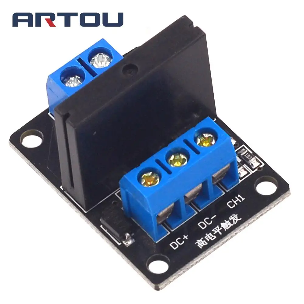 5V 12V 24V 3 24V 1 Channel Solid State Relay Module High Level Trigger ...
