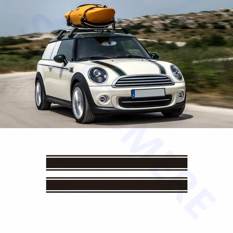 1 Set Car Body Decals Racing Line Sticker Hood Stripes For Mini Cooper ...