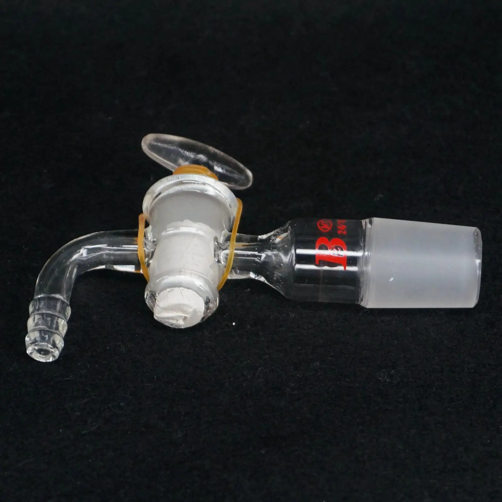 24/29 Joint Lab Glass Elbow Vaccum adapter Hose connection with Glass ...