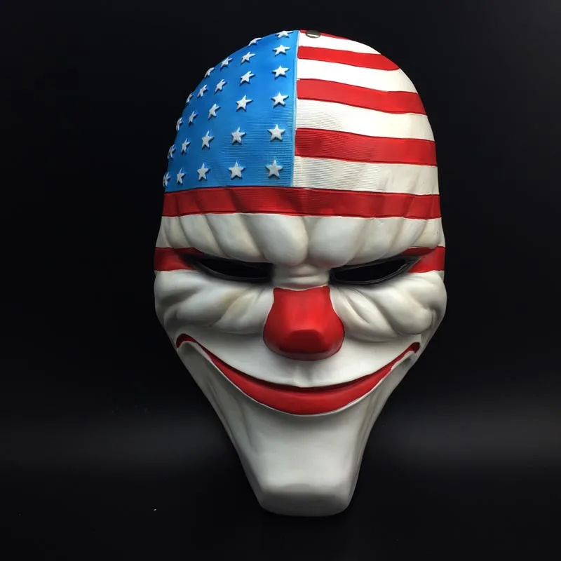 Scary Mask Cosplay Payday 2 Resin Mask Top Grade Resin Clown Valuable ...