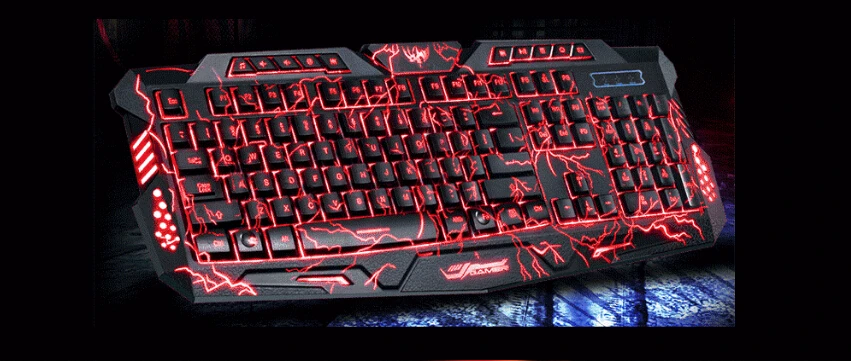 3 Color Backlight M200 Mechanical Pro Gaming Keyboard el teclado Gamer ...