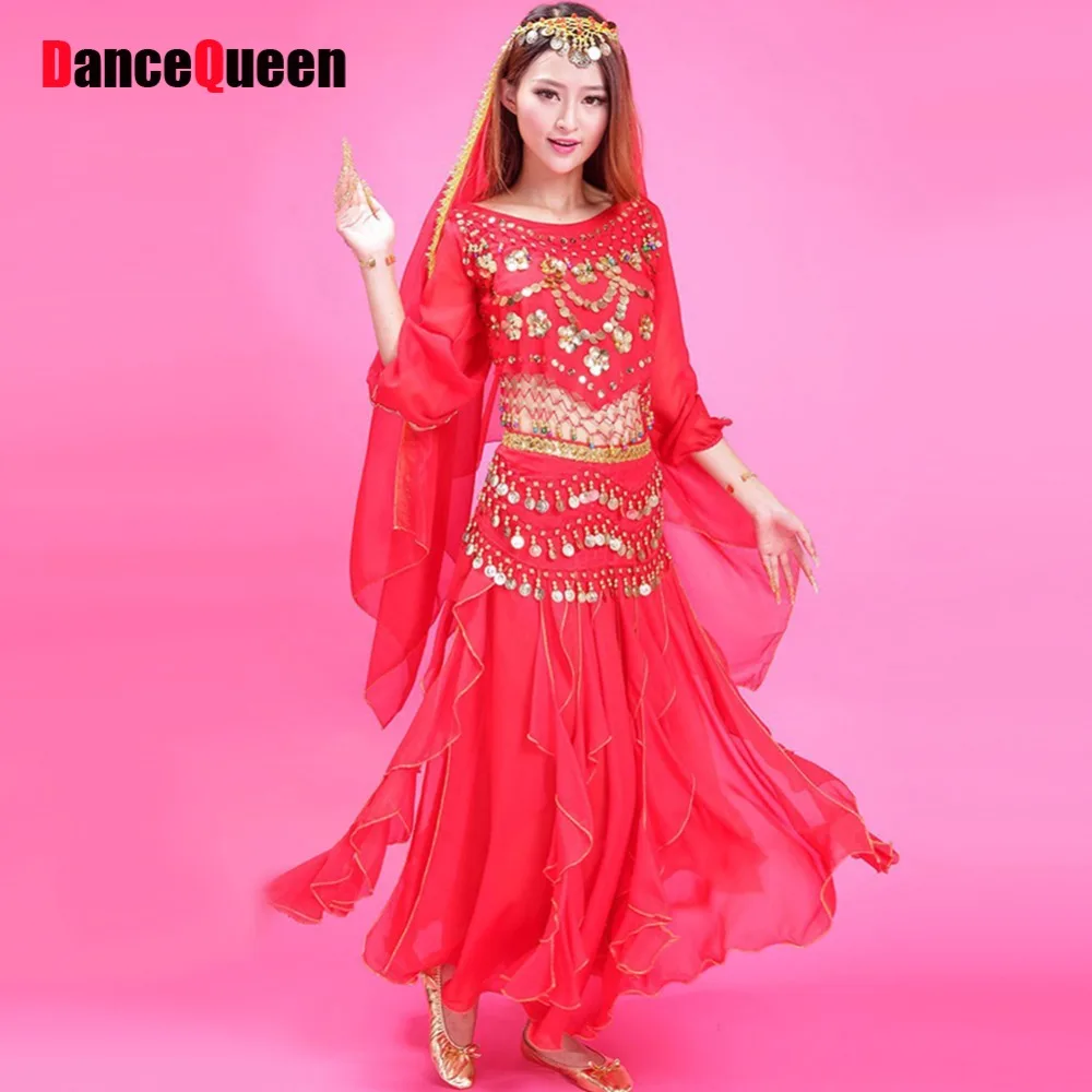 Buy Bollywood Dance Costumes 3 Pcs Topandskirtandwaist