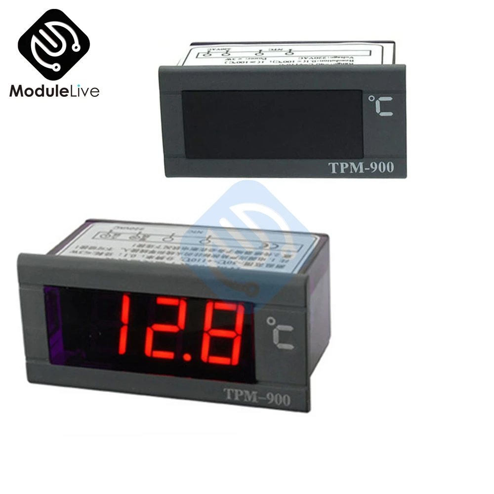 TPM 900 220V Digital Temp Thermostat Thermo Temperature Controller LED ...