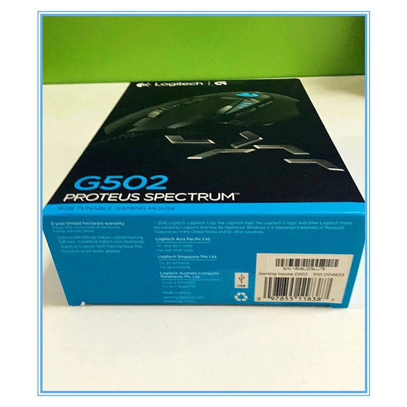 100% genuine English packaging Logitech G502 RGB LED Proteus Spectrum ...